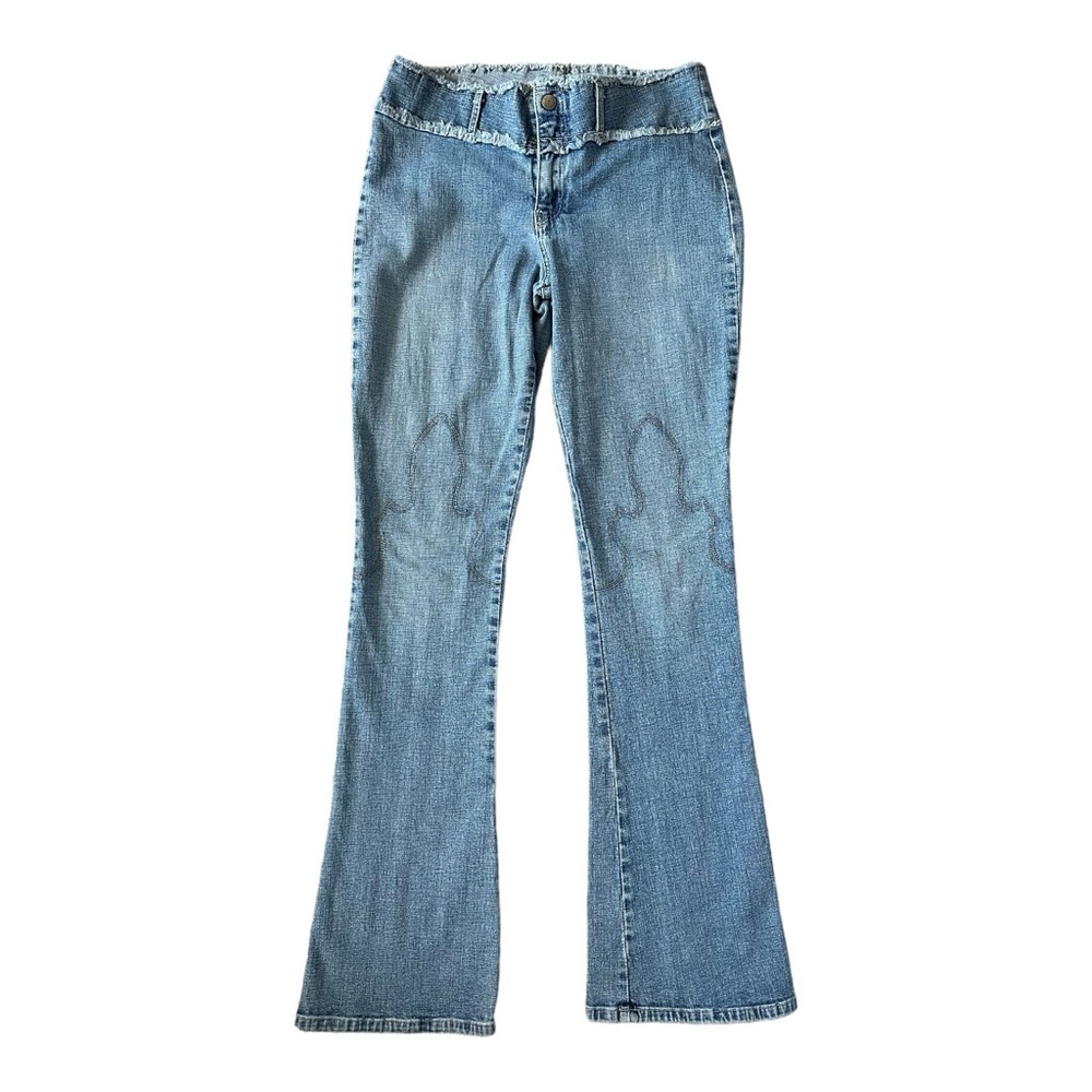 Vintage Jnco Low Rise Flare Leg Jeans Light Wash Juni… - Gem